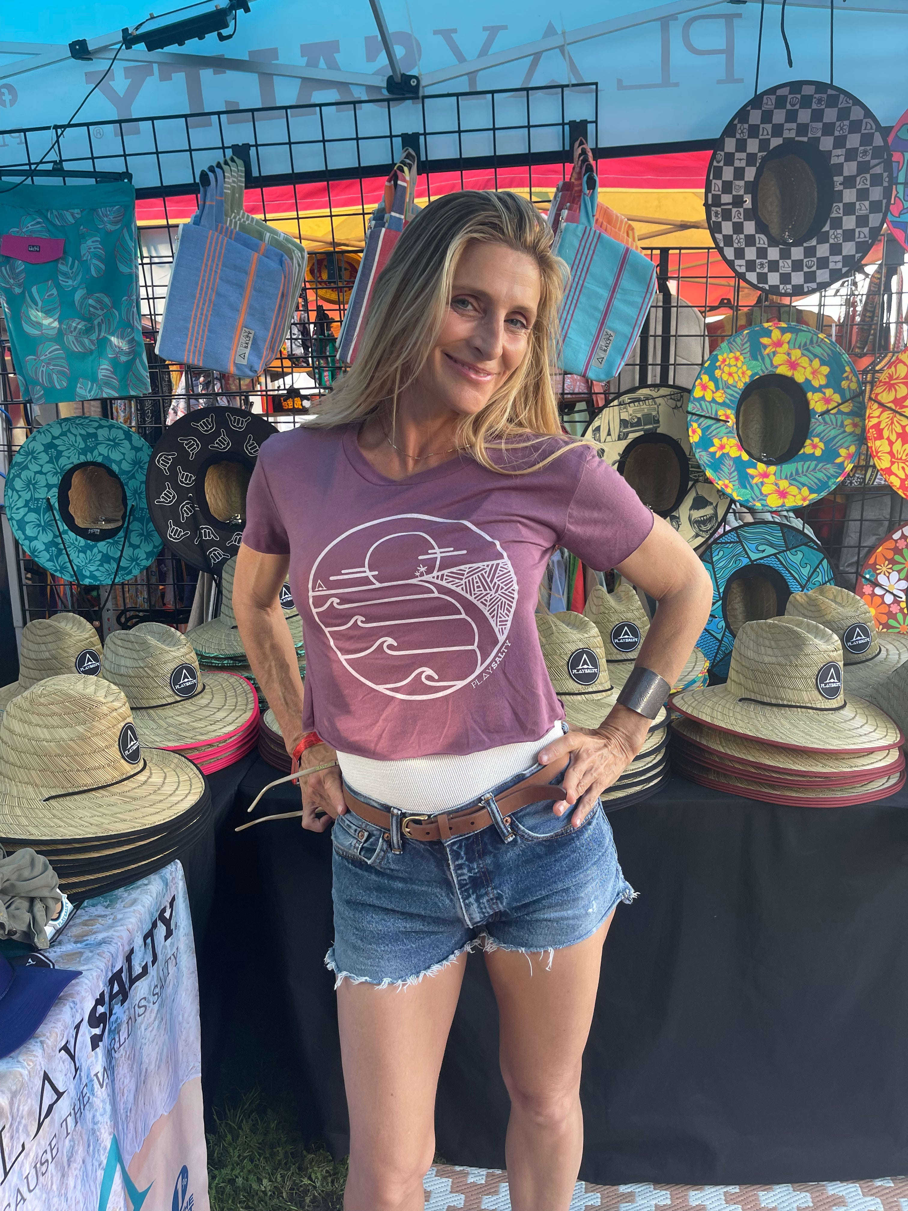 SHORE BREAK Festival Crop Tee - | PLAY SALTY