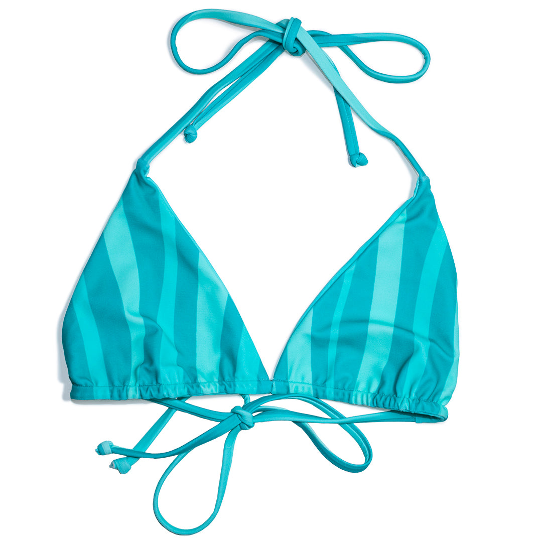 CASCADING WATERFALL REPREVE® Reversible Triangle Top Bikini | PLAY SALTY
