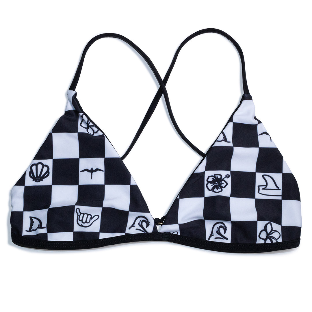 CHECK DA VIBE REPREVE® Reversible Tri Bikini Top | PLAY SALTY